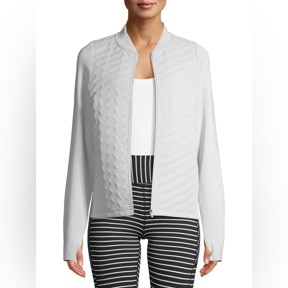 Avia | Jackets & Coats | Light Grey Textured Zipup Jacket | Poshmark